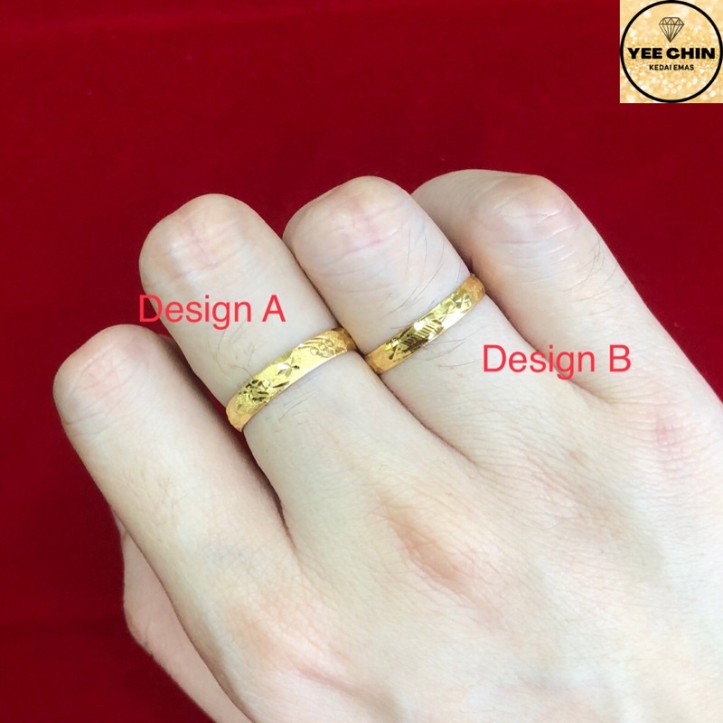 Yee Chin Emas 916 Cincin Belah Rotan / Ring Gold 916 | Shopee Malaysia