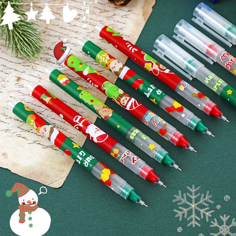 1-5Pcs/Lot Kawaii Christmas Gel Pen Cute Christmas Tree Reindeer Santa ...