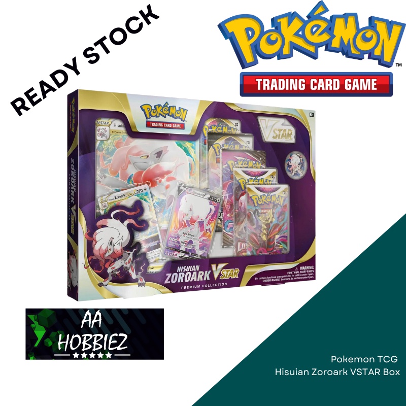 Pokemon TCG Hisuian Zoroark VSTAR Premium Collection Box | Shopee Malaysia