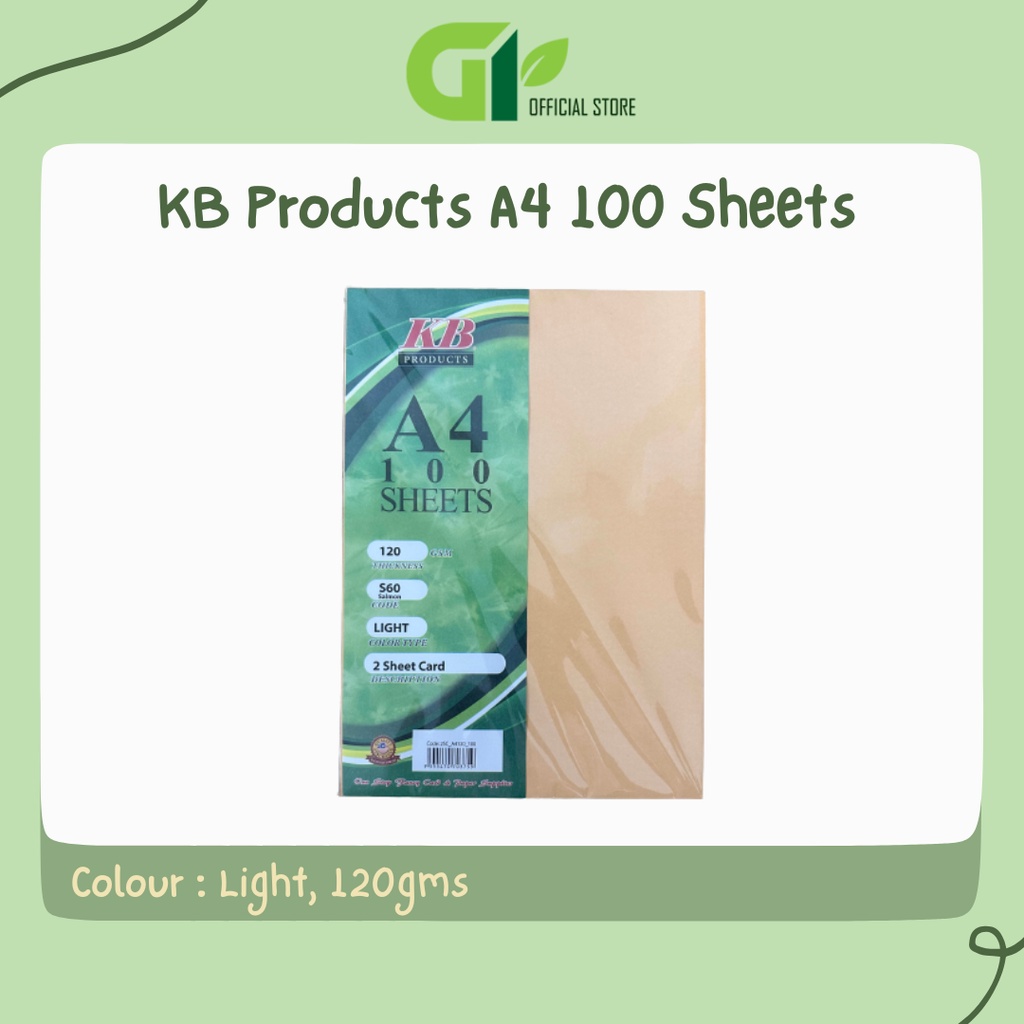 [GY Office ]KB Products A4 2 SHEET CARD 120GSM - S60 - SALMON (100'S ...