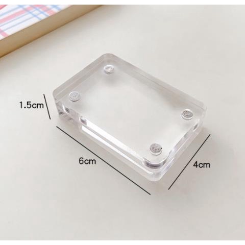 Korea Ins Mini Arcylic ID Size 1 inch Frame Standee Frame Glitter Clear ...