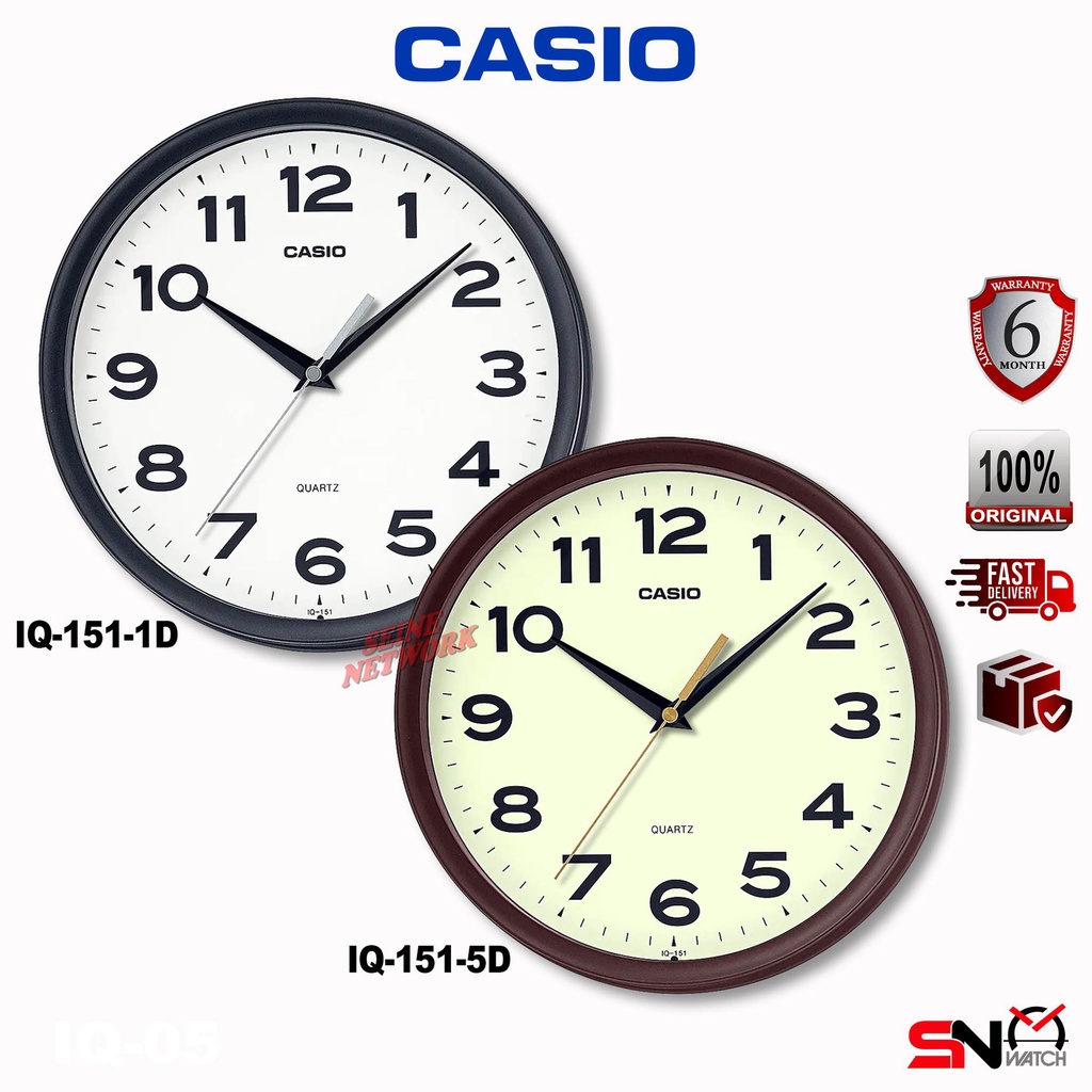 🔥[Ready Stock]🔥 Casio IQ-151 Quartz Analog Home Office Living Room Wall ...