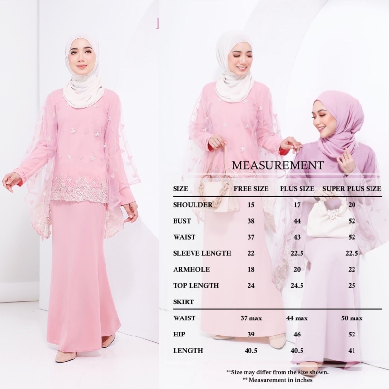 (S-XL) PINK / PEACH / DUSTY PINK TEMA BAJU KURUNG DRESS BRIDESMAID ...