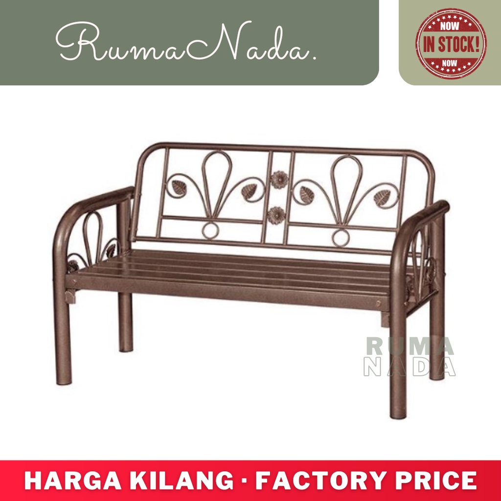 4' Antique Metal Bench Chair /Outdoor Garden Bench Chair / Kerusi Taman ...