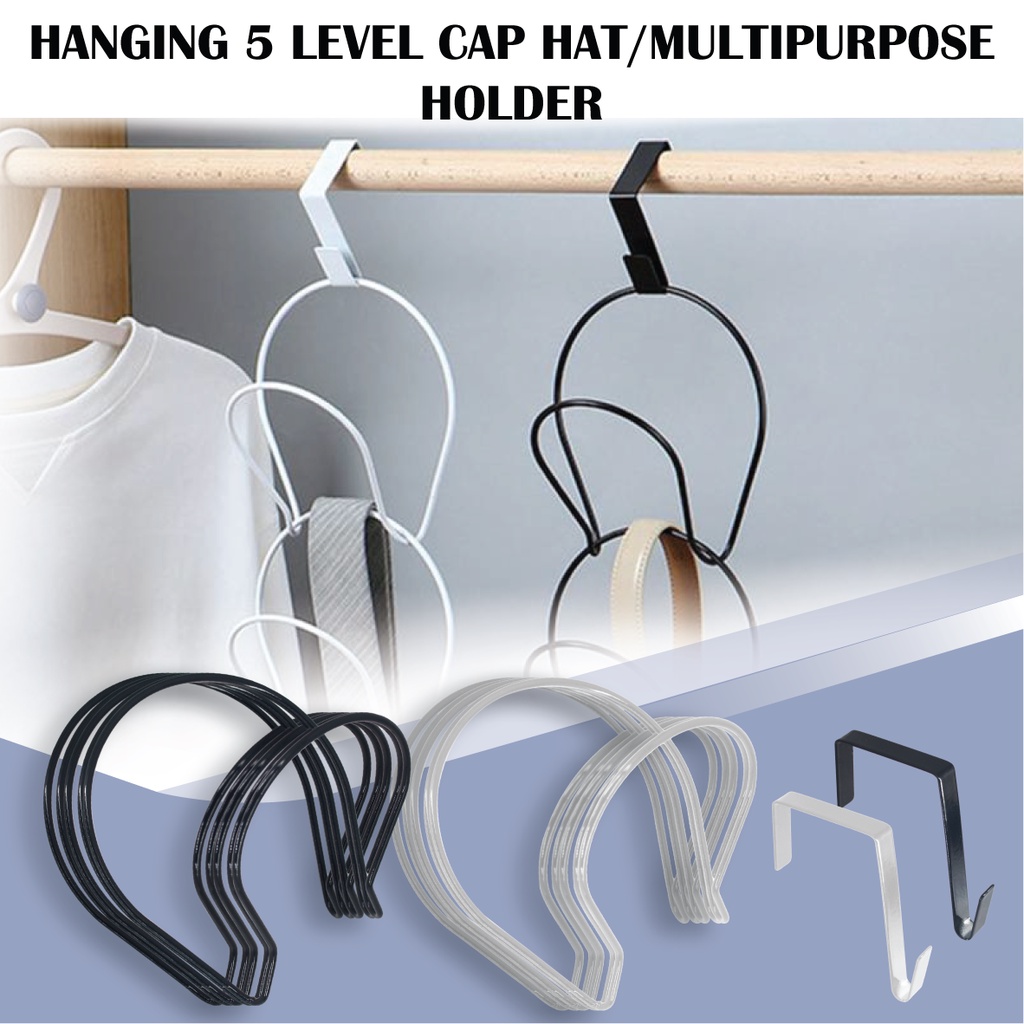 5 Level Cap Hat Holder Rak Gantung Topi penyangkut Topi Save Place ...
