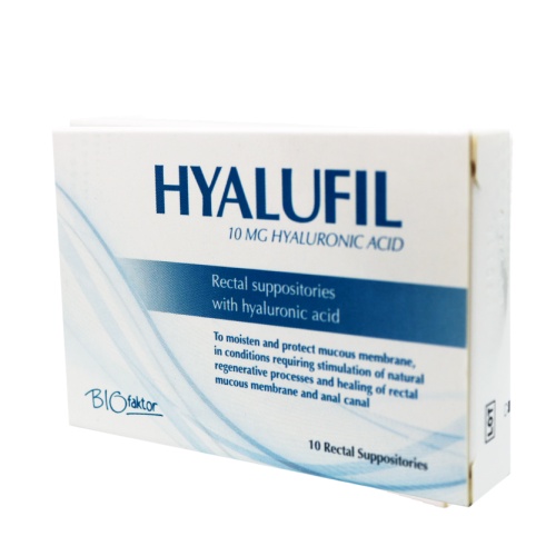 Hyalufil Rectal Suppositories 10mg Hyaluronic Acid 10's (Exp: January ...