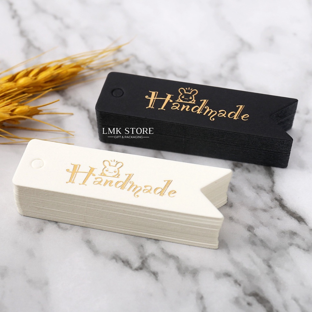 LMK 100pcs Cartoon Handmade Label Tag Swallowtail Label Handmade Tag ...