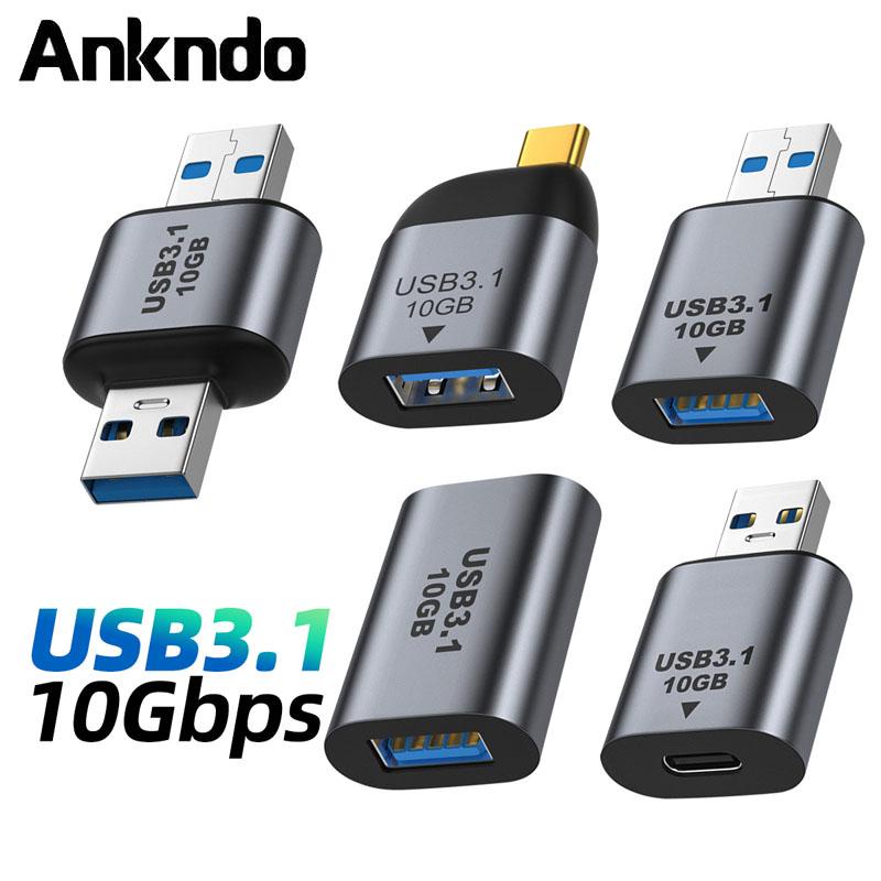 Ankndo USB3.1 to Type C OTG Data Adapter 10Gbps 5V@3A Fast Charging ...