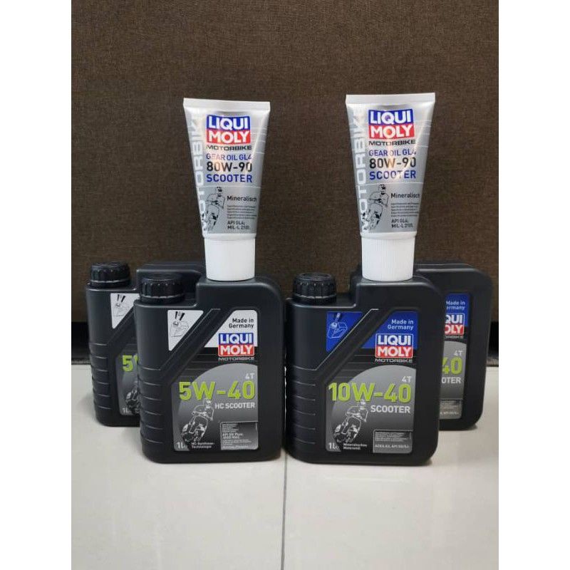Liqui Moly 10w 40 / 5w 40 scooter engine oil & Liqui Moly Gear Oil for xmax, forza, nvx, nmax ...
