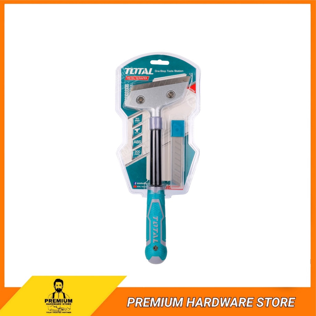 TOTAL Metal Scraper THT183006 Heavy Duty Long Handle Wall Floor Knife ...