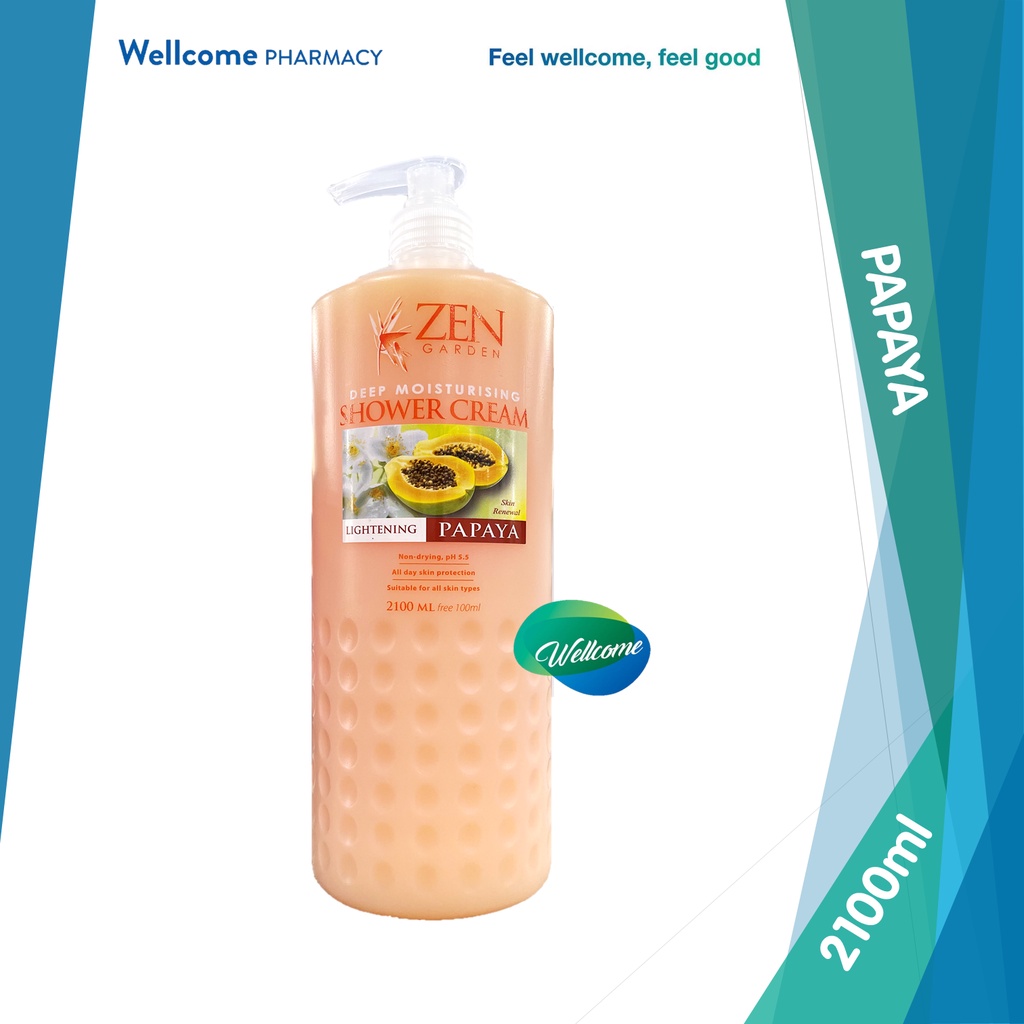 Zen Garden Deep Moisturising Shower Cream - Lightening Papaya - 2100ml ...