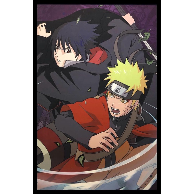 (READY STOCK)Home decoration Animation naruto banner framed | Shopee ...