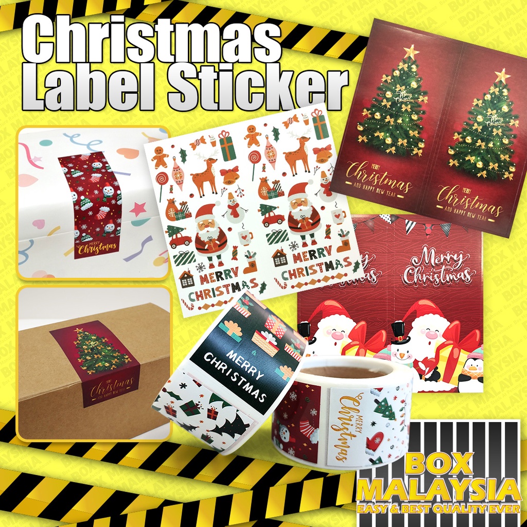(Clearance) Cute Christmas Label Sticker Hanging Gift Tag Sealing ...