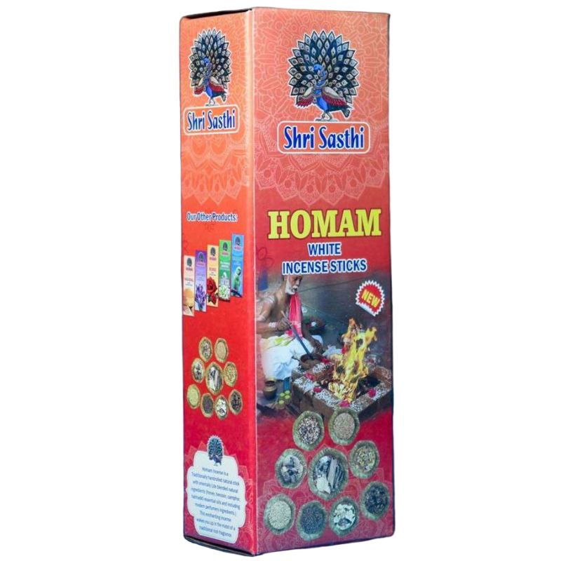 Sri Sasthi Homam White Incense Sticks 1 box 120 Sticks Made With ...