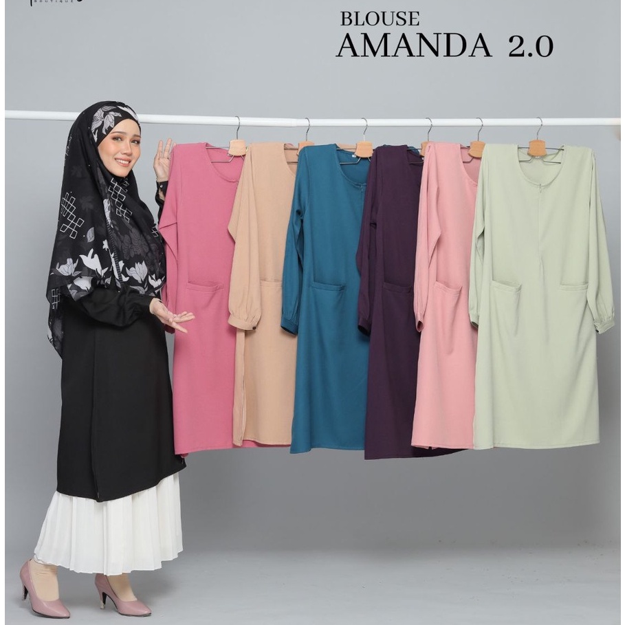Blouse Labuh Muslimah Plus size S-3XL Blouse Easy Vaksin Friendly ...