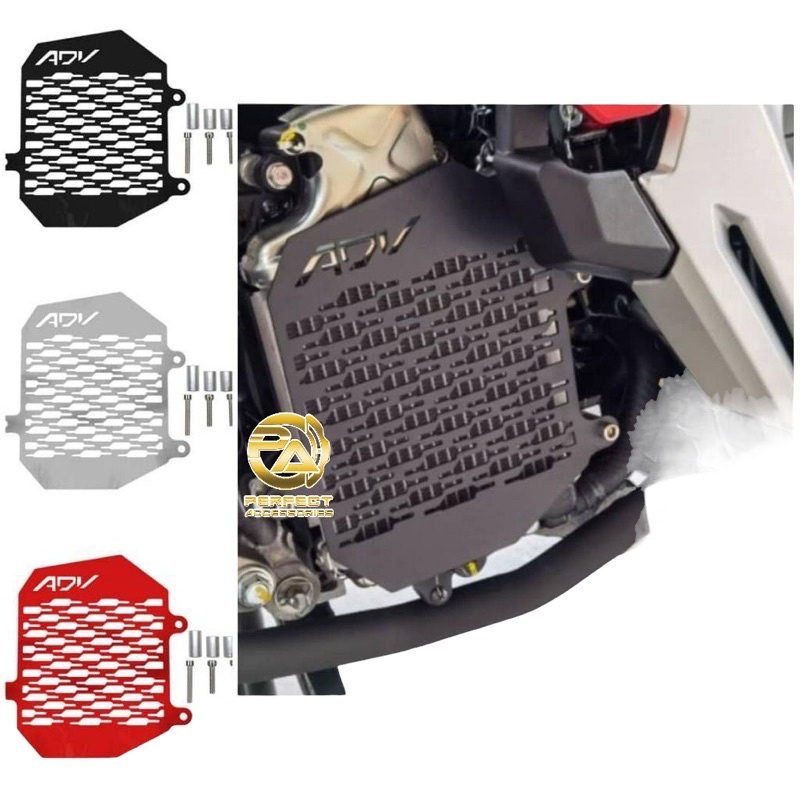 HONDA ADV 150 RADIATOR COVER STAINLESS STEEL ALLOY COOLANT NET CNC ...