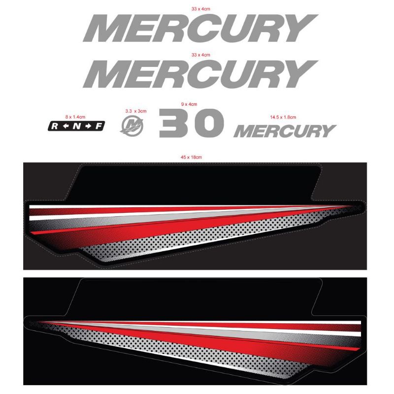 TOP COWLING STICKER ENGINE MERCURY 30 HP P/N: CHS-853797A06 | Shopee ...