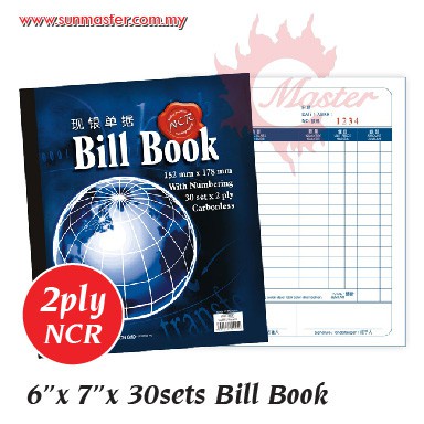 7" x 6" 2ply NCR x 30 sets Bill Book with Numbering | Shopee Malaysia