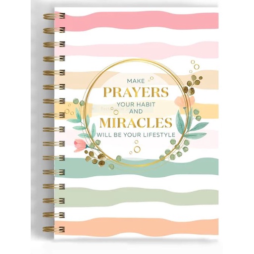Islamic Design Notebook - Make Prayers Your Habit Wire-O A5 Notebook ...