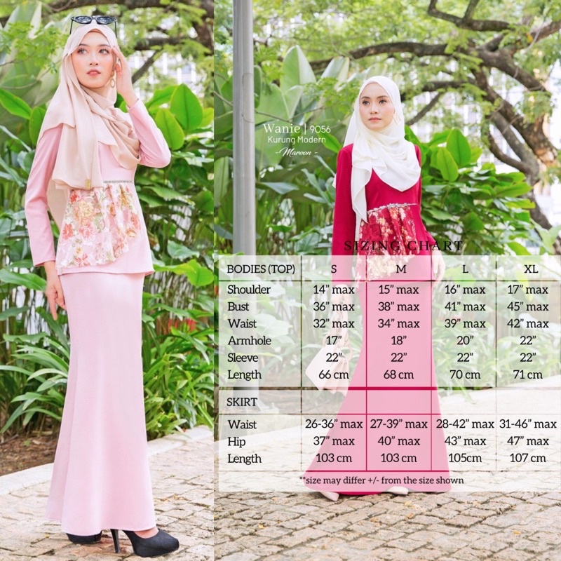 (S-XL) PINK / PEACH / DUSTY PINK TEMA BAJU KURUNG DRESS BRIDESMAID ...