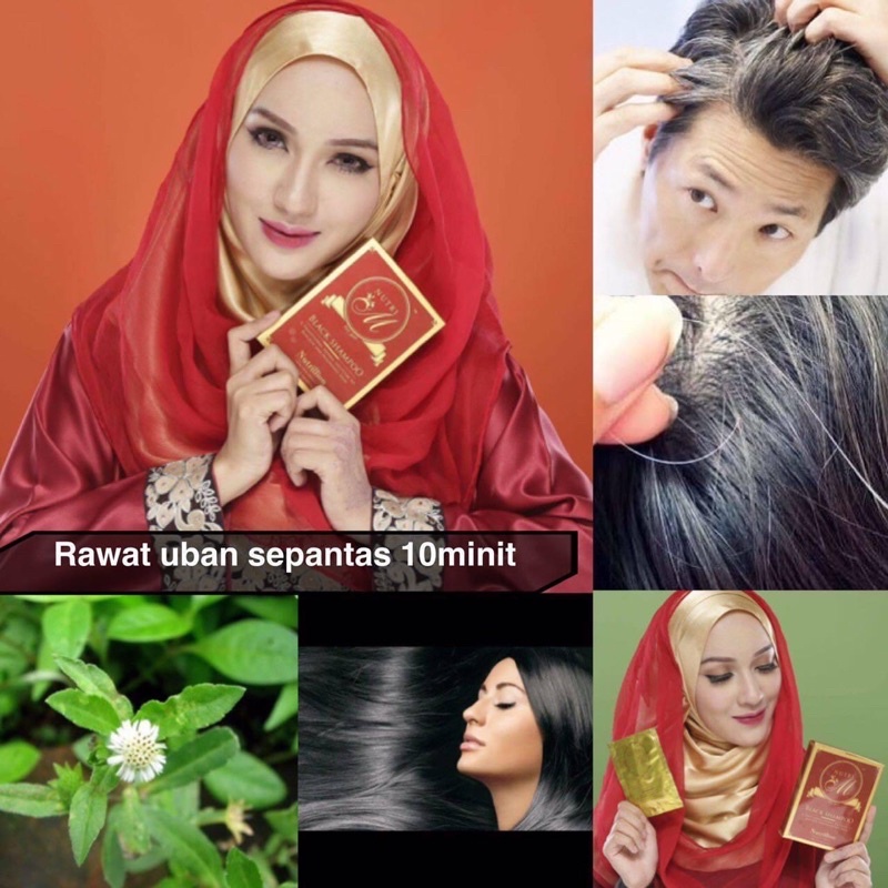 (STOCK CLEARANCE) Shampu Uban Nutri M Black Shampoo Herba Hitamkan ...