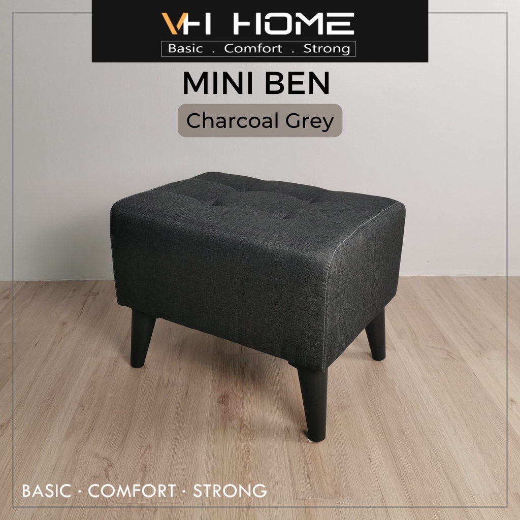 VH MINI BEN Bench Stool Bench Chair Short Stool Kerusi Velvet Bench ...