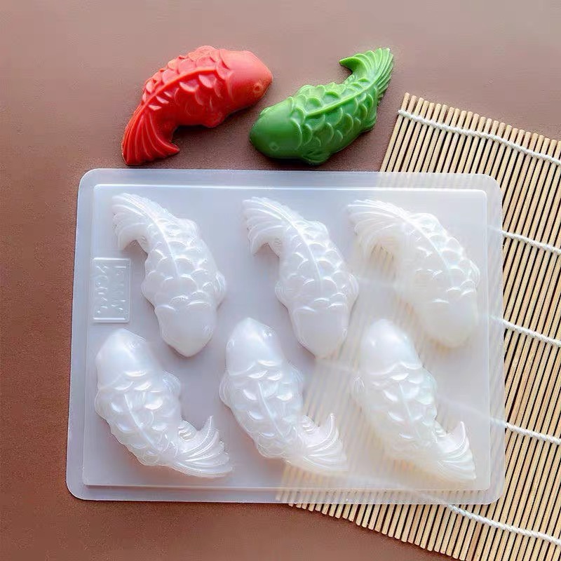 6 in 1 Koi Fish Jelly Mold/CNY Festive/Pudding Agar Agar/Acuan Jeli ...