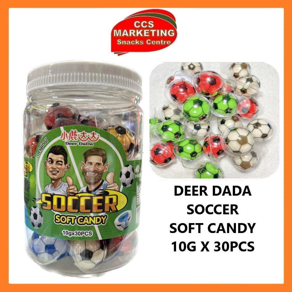 CCS Deer Da Da Soccer Soft Candy Original 1 Jar ( 10g x 30pcs ...