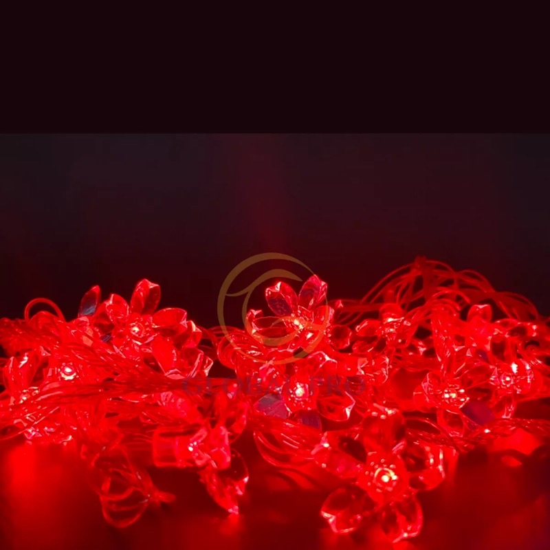 32L Red Sakura LED Decoration Lights 5M Straight Wire EU 2pin Plug ...