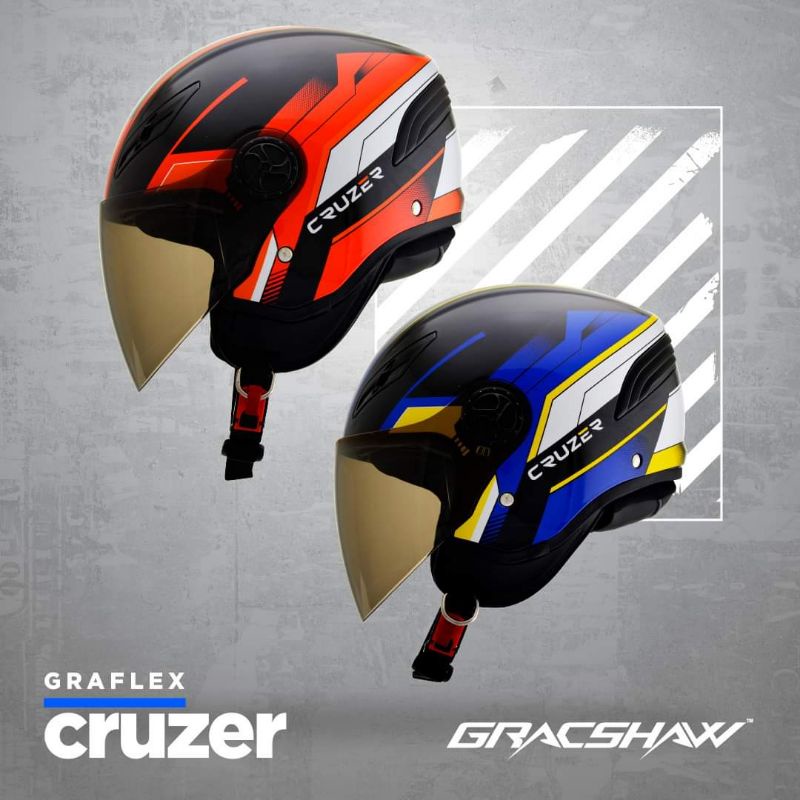 ORIGINAL GRACSHAW GRAFLEX CRUZER HELMET | Shopee Malaysia