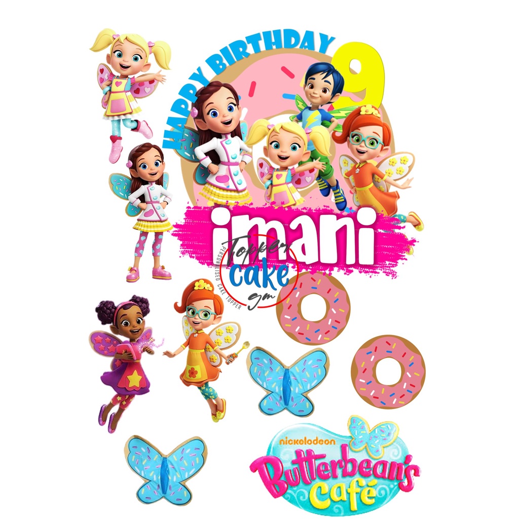 Happy Birthday Topper Cake BUTTERBEAN CAFE (CUSTOM NAME) | Shopee Malaysia
