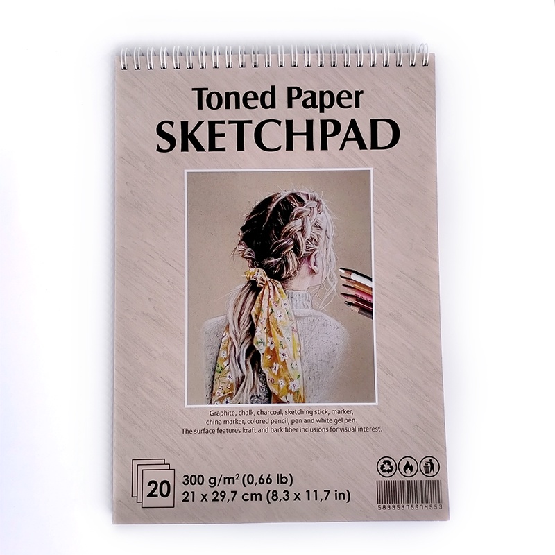 Toned Paper Spiral A4 Sketchbook 300g | Shopee Malaysia