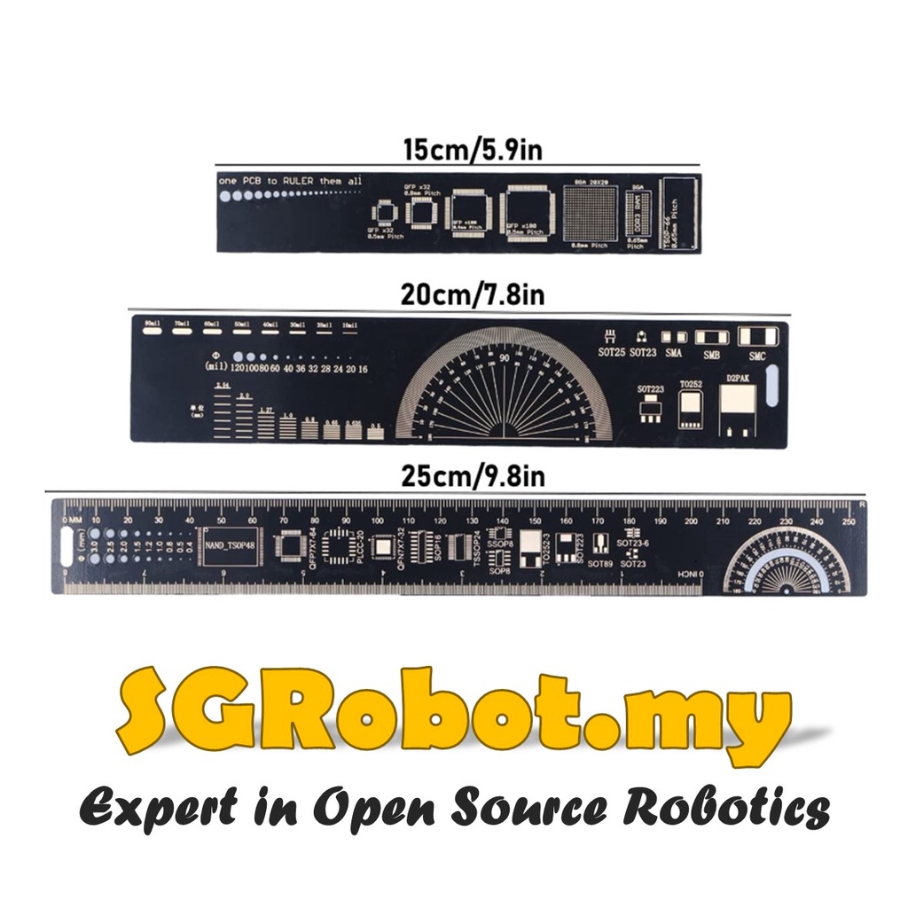 PCB Ruler Reference for Electronic Engineers Arduino 15cm 25cm | Shopee Malaysia