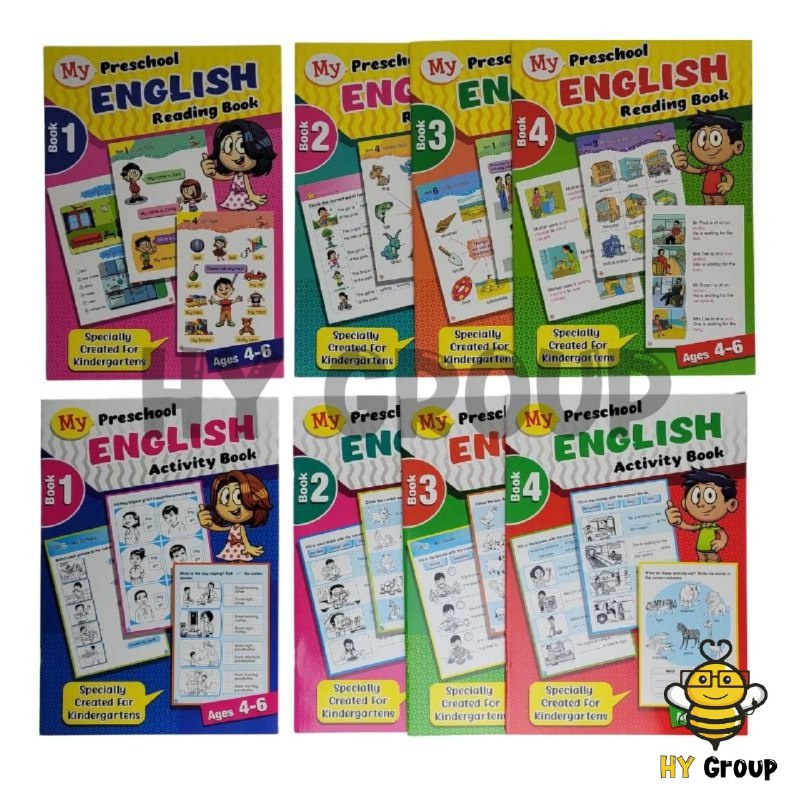 Preschool English Activity & Reading Book (8 Books/Set) | Shopee Malaysia
