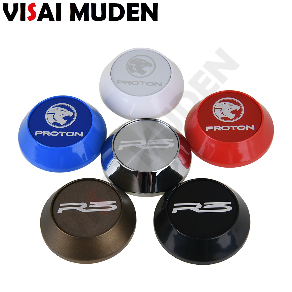 4PCS 65MM/60MM Rim Cap PROTON R3 Sticker Wheel Cover Caps Sport Rim Hub ...