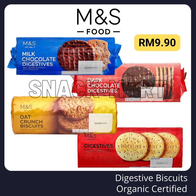M&S Marks & Spencer Digestive Biscuits Milk Chocolate Digestives ...