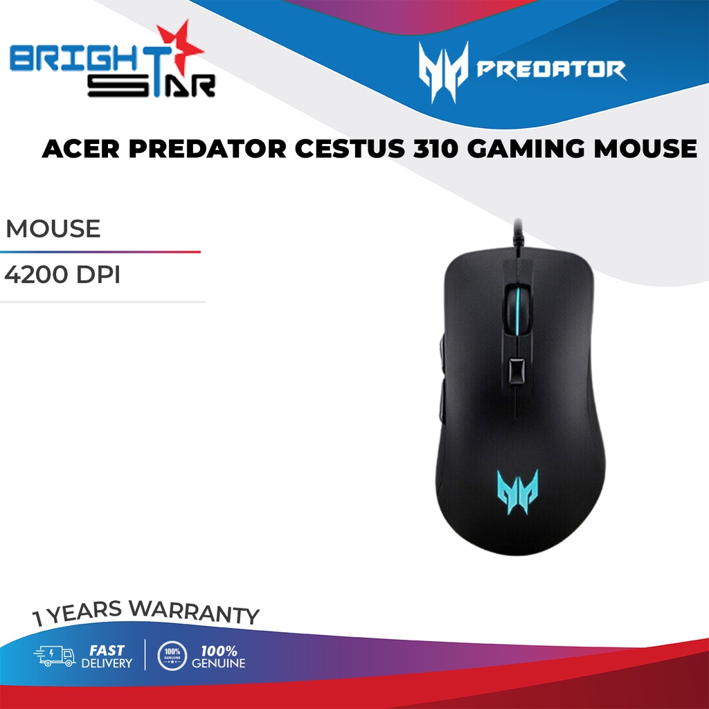 ACER PREDATOR CESTUS 310 GAMING MOUSE - 4200 DPI | Shopee Malaysia