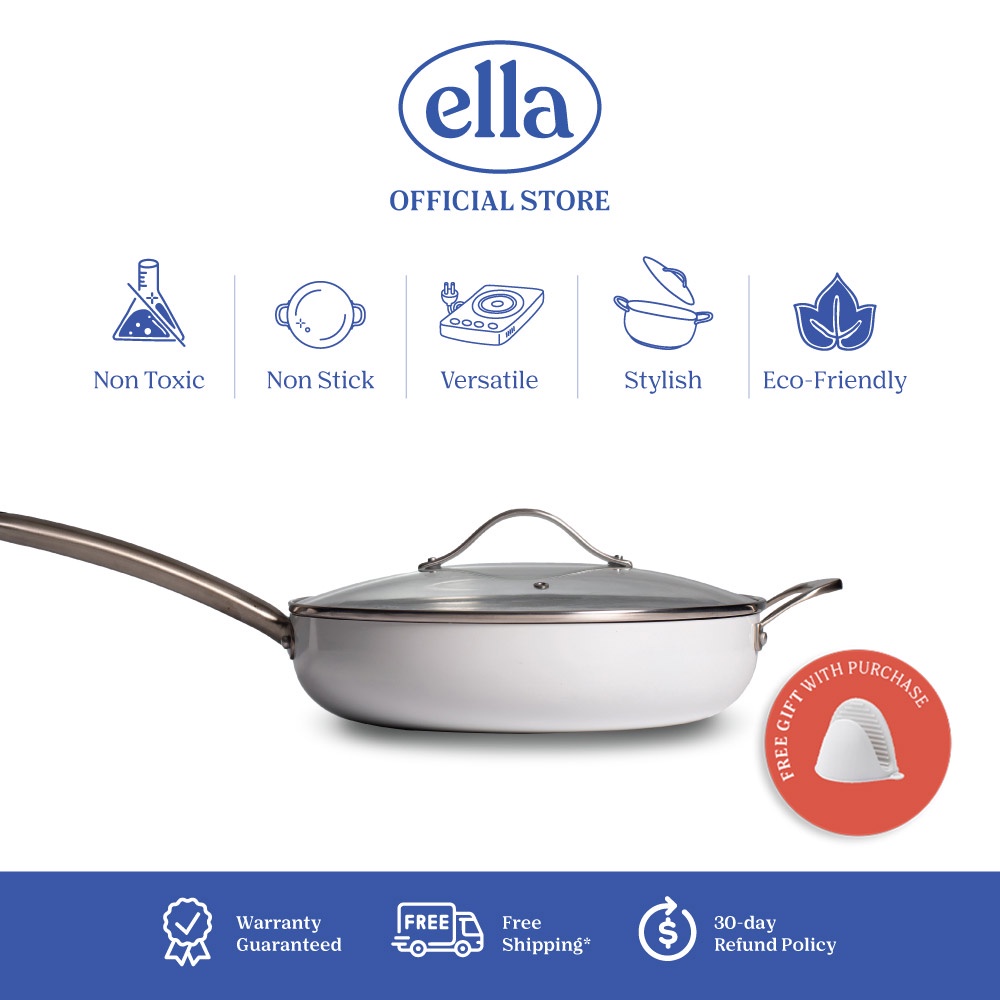 Ella Essential Pan - Non Stick, Non Toxic, Ceramic Coating (30cm ...