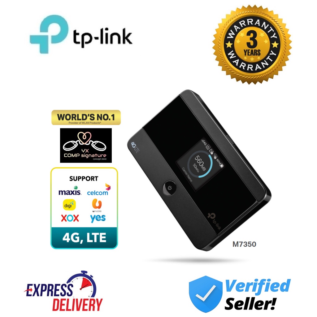 TP-Link TL-M7350 / M7350 4G LTE Mifi Portable Wireless Wifi Direct Sim Modem Router | Shopee ...