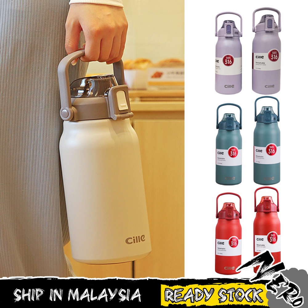 【Local Ready Stock】【NERO】THERMOS BOTTLE Cille 1.3L/1.7L 316SS Stainless Steel Vacuum Flask ...