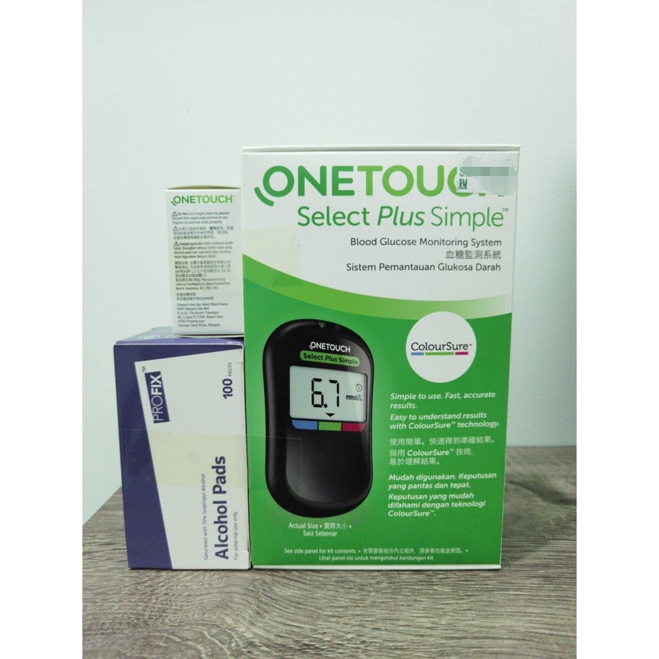 ONE TOUCH SELECT PLUS SIMPLE BLOOD GLUCOSE MONITORING SET | Shopee Malaysia