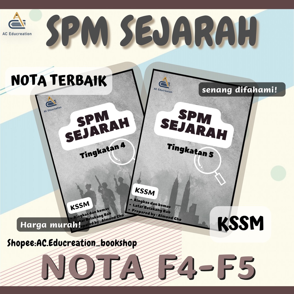 NOTA SPM SEJARAH TINGKATAN 4-5 KSSM 2025 [Malay Version] | LENGKAP ...