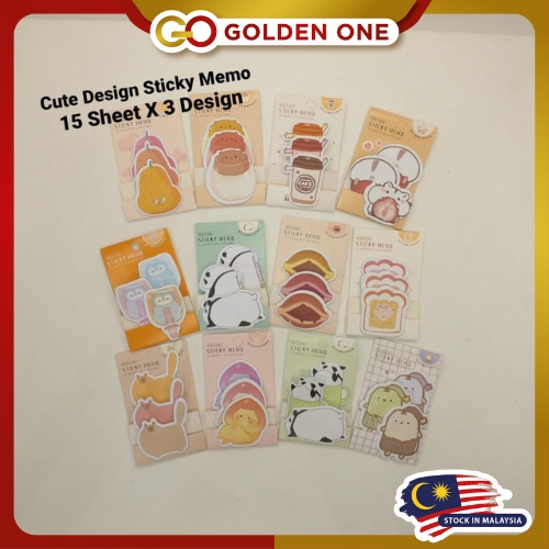 G.O Cute Cartoon Ins Memo Sticky Note Animal Sticker p'ost it" Paper ...