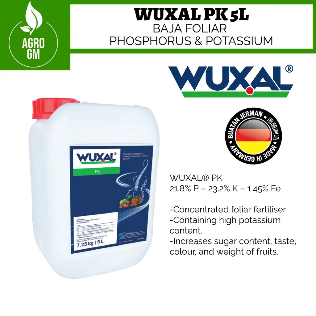 (7.25KG / 5L) Wuxal PK Baja Foliar Phosphorus Pottasium Baja Foliar ...