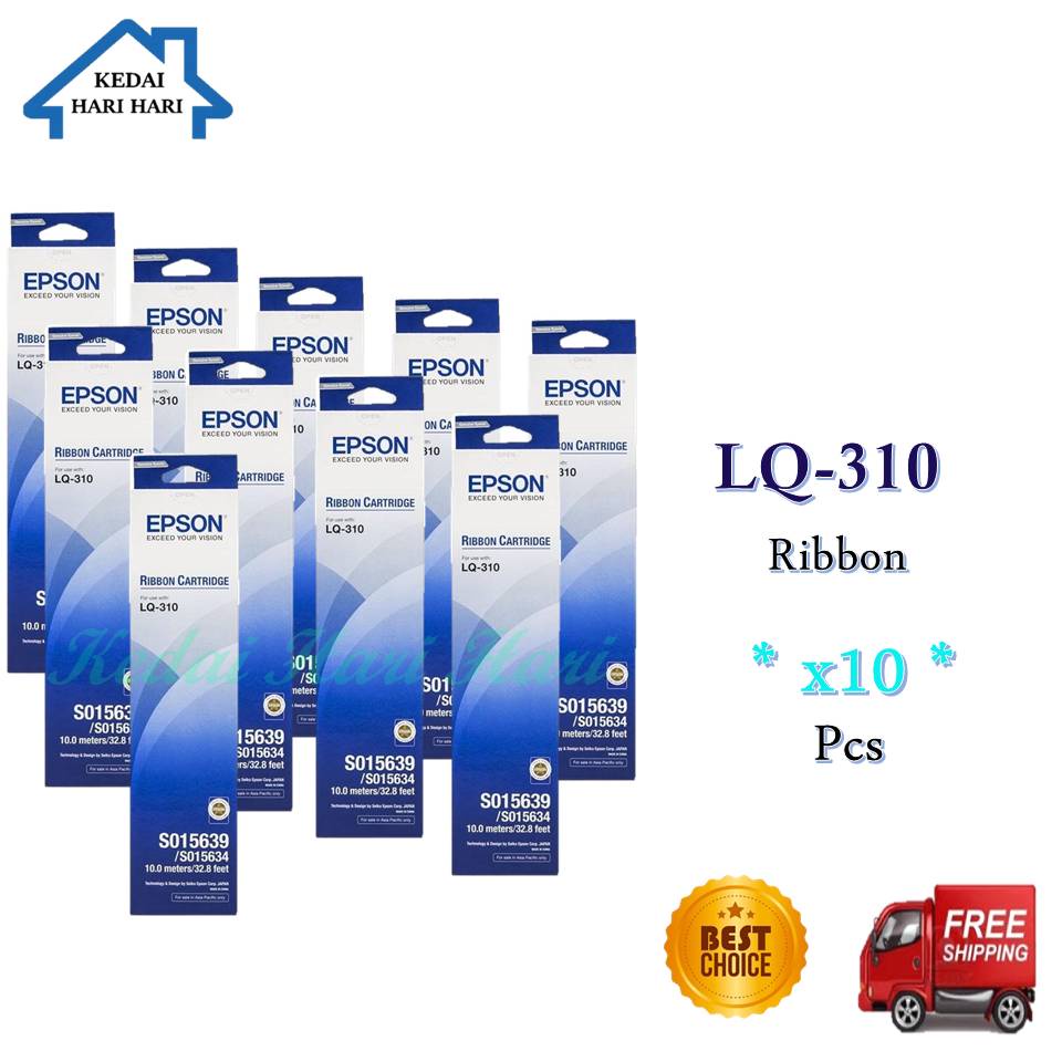 * 10 UNITS * Epson LQ-310 Ribbon Cartridge S015639 S015634 / LQ310 Ink ...