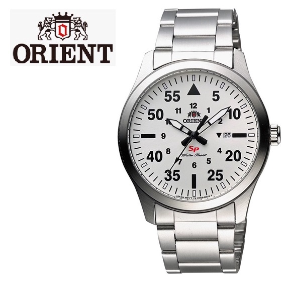ORIENT MILITARY DATE STAINLESS STEEL QUARTZ MEN'S WATCH FUNG2002W0 ...