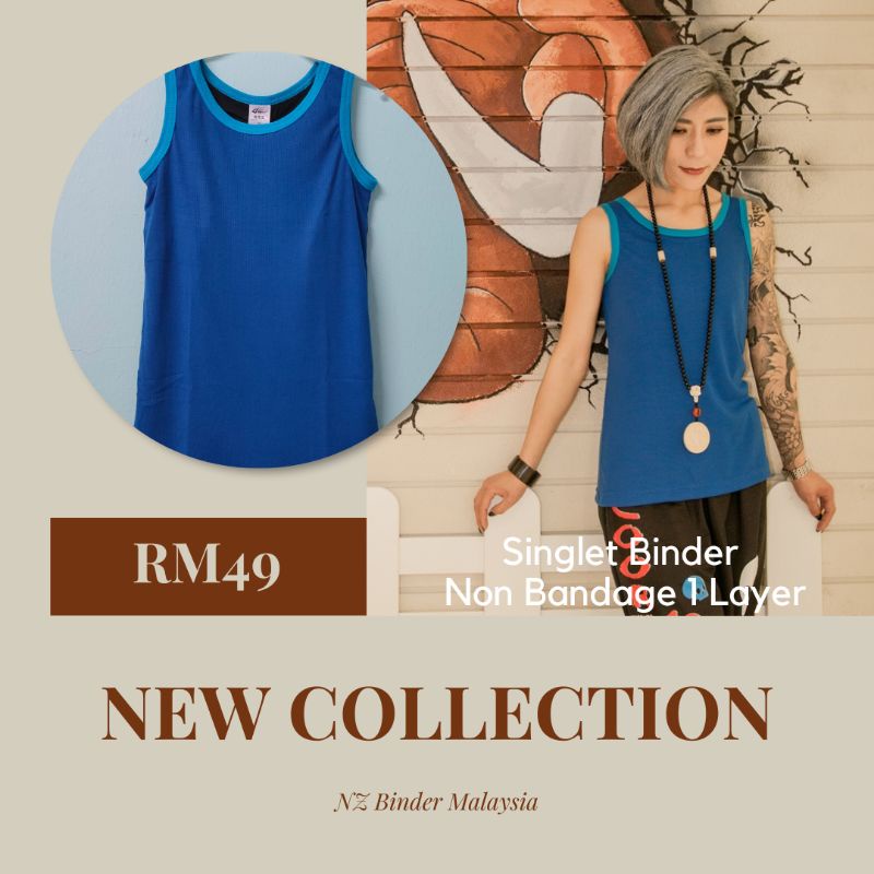(READY STOCK) No Bandage 1 Layer Singlet Binder Chest Corset Bengkung ...