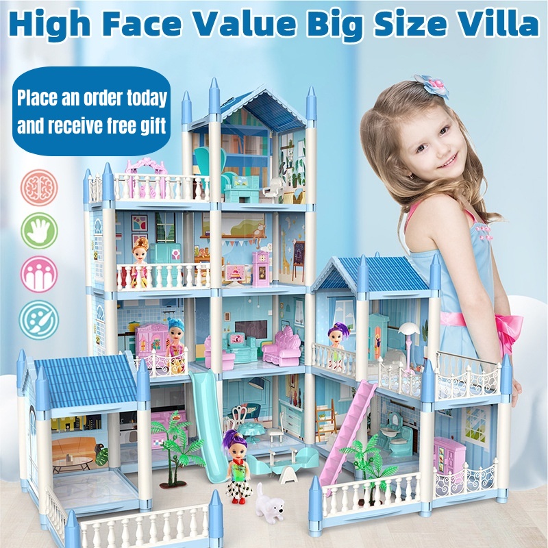 【READY STOCK】Baby Doll House toys for girls Dream Villa Simulation ...