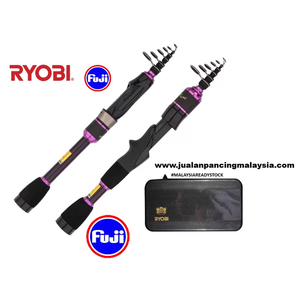 RYOBI JAPAN VX ultra short portable travel 5 kaki Spinning Casting ...