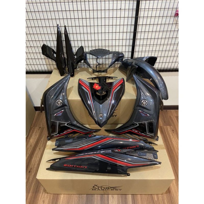 COVERSET 135LC V2/V3/V4/V5/V6/V7/V8 Rainbow/Hitam kilat/BG/siap tampal ...